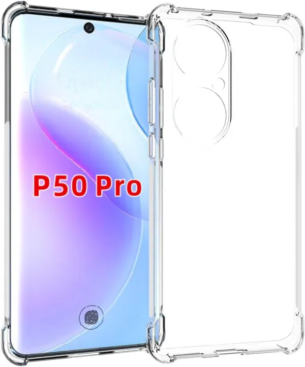 Huawei P50 Pro Premium Silicone Case Crystal Clear Soft TPU Ultra-Thin ...