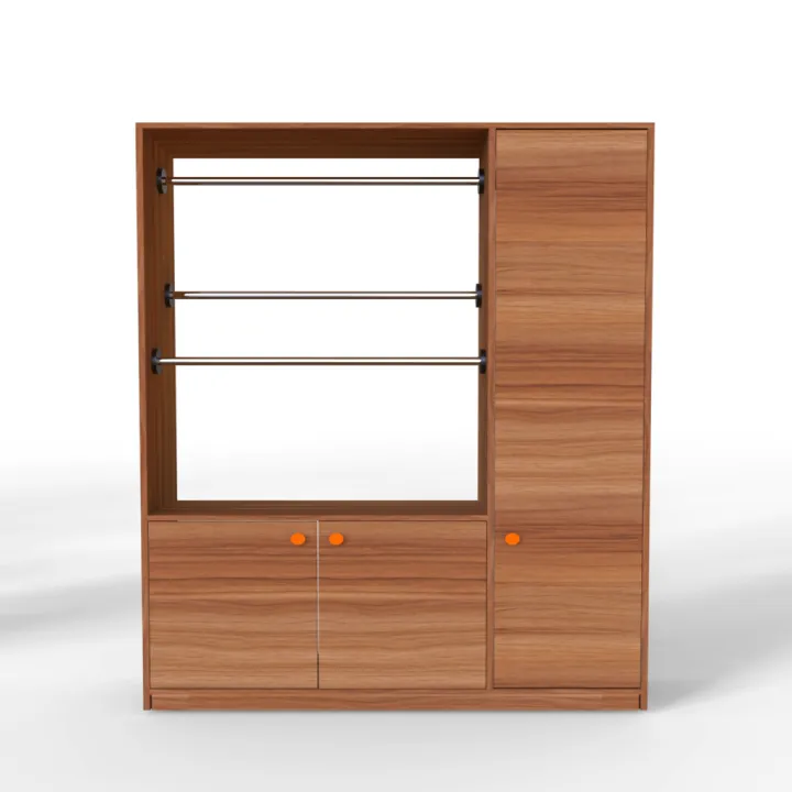 2 in 1 Alana with Clothes Stoarge open Space & 1 Lock Door Clothes ...