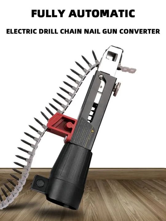 1 Set Chain Screw Gun Head Automatic Nail Gun Electric Batch ...