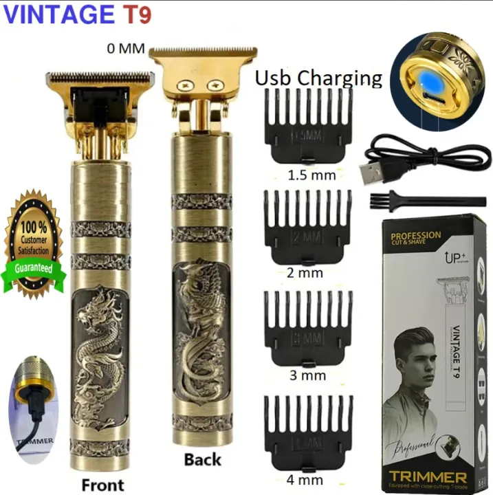 Vintage T9 Professional Hair Trimmer | Rechargeable Beard & Hair ...