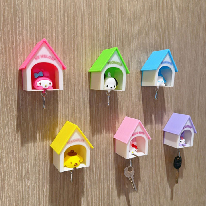 Wall Key Holder Creative House Keys Organizer Cute Anime Keychain Hook ...