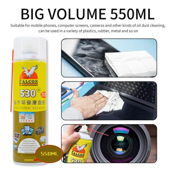 Falcon 530 Contact Cleaner Spray – 550ml | Fast Dry, No Residue ...