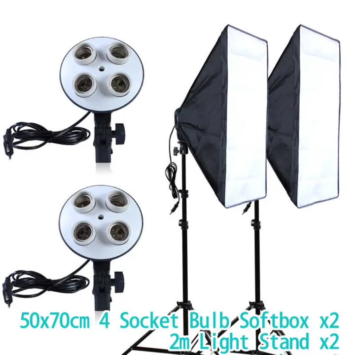 Studio softbox light 50*70cm continuous lighting softbox for 4in1 soket ...