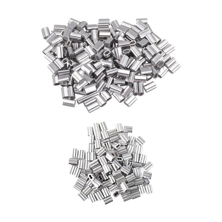 200 Pcs M1.5 Wire Rope Aluminum Ferrule Cable Ties Crimp & 120 Pcs ...