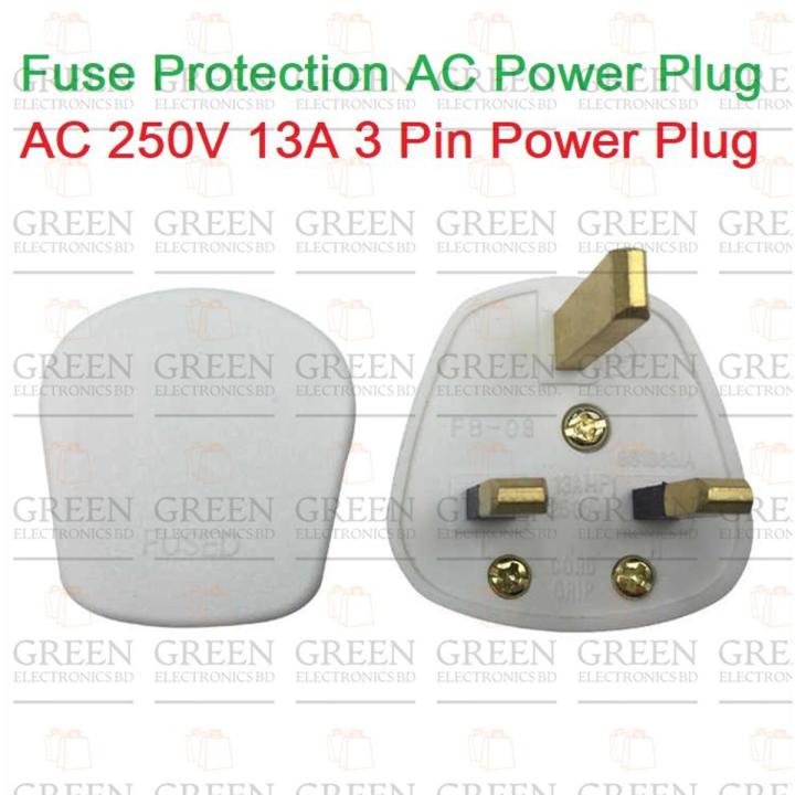 Heavy Duty Fuse Protection AC Power Plug AC 250V 13A 3 Pin Power Plug ...