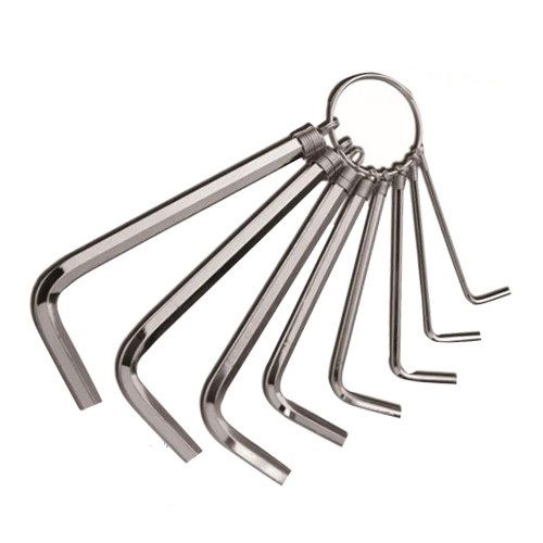 Allen Key Set Steel Allen Hex Key Wrench Set 8 PCs with Key Ring | Daraz.com.bd