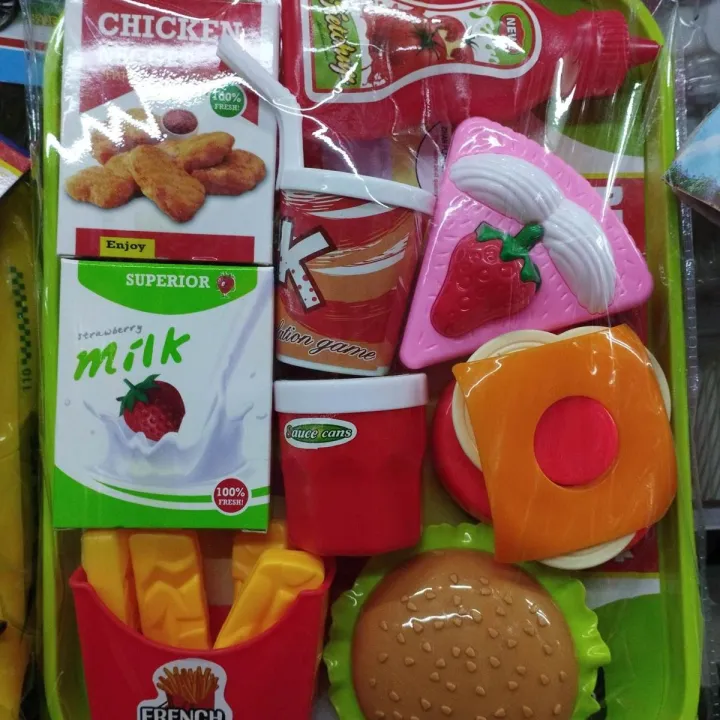 Fast Food Burger Toy Set For Kids | Daraz.com.bd