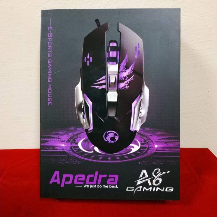 Apedra A8 3200 Dpi USB Port Wired Gaming Mouse | Daraz.com.bd
