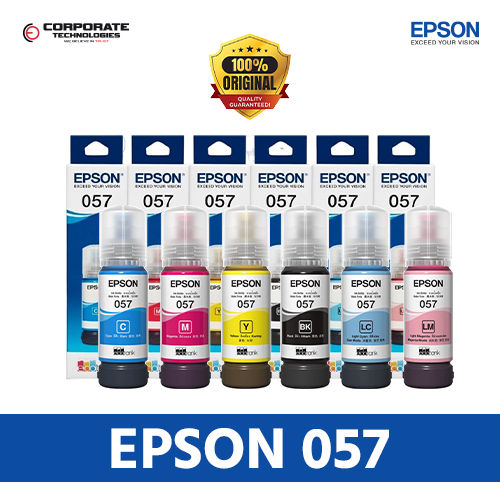 Original Epson 057 Ink Bottle for L8050 L18050 Printer. ( Full Set 6 ...