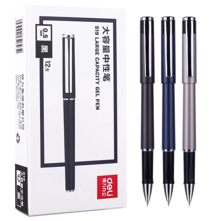 Deli S19 Office Gel Pen for Writing 12 pcs | Daraz.com.bd