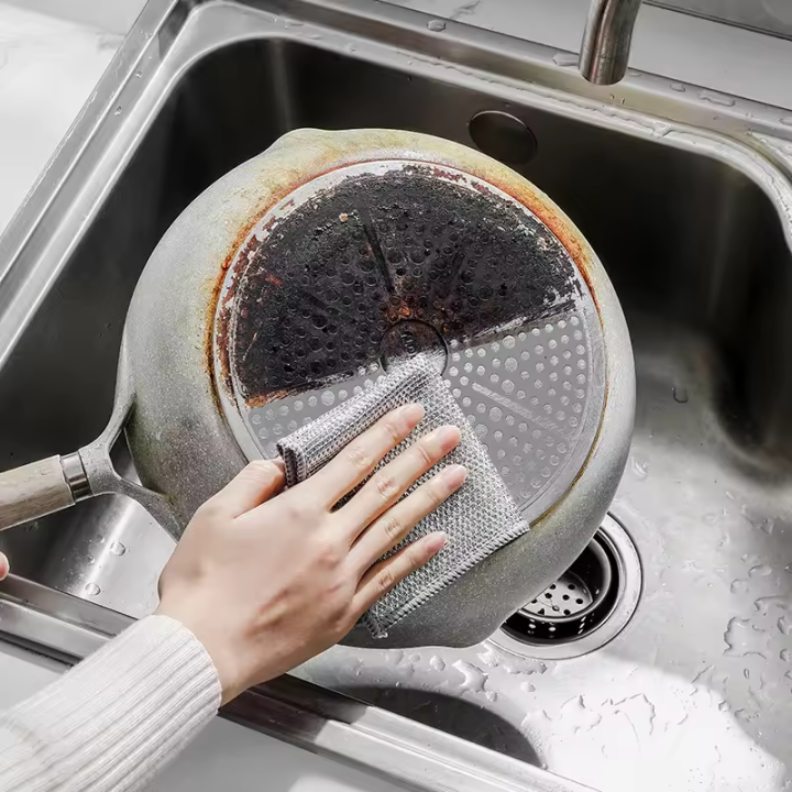 12 Pcs (Double Layer) Magic Cleaning Cloth Kitchen Dishwashing Towel ...