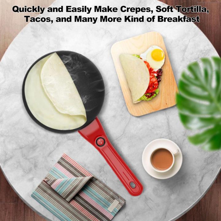 Non-stick Coating Electric Crepe Pizza Maker Portable Pancake Machine ...