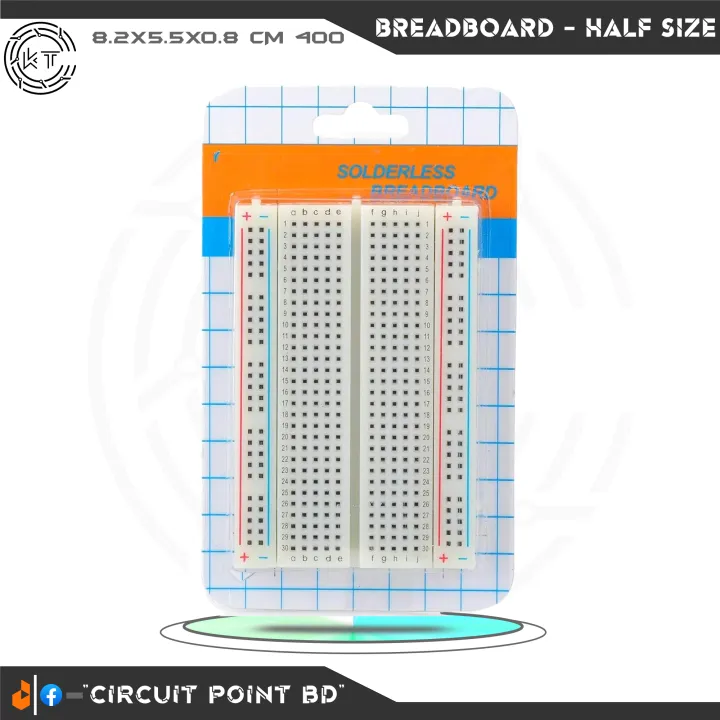 Universal Breadboard 8.5X5.5Cm 400 Point/Holes MB101 Solderless ...