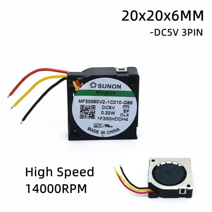 SUNON 2006 5V 0.32W 2CM 20MM 20x20x6MM Blower Fan 14000RPM ultrathin ...