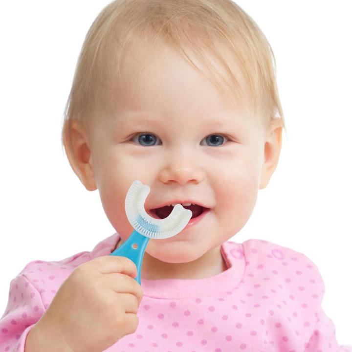 Baby Toothbrush Children 360 Degree U-shaped Child Toothbrush Teethers ...