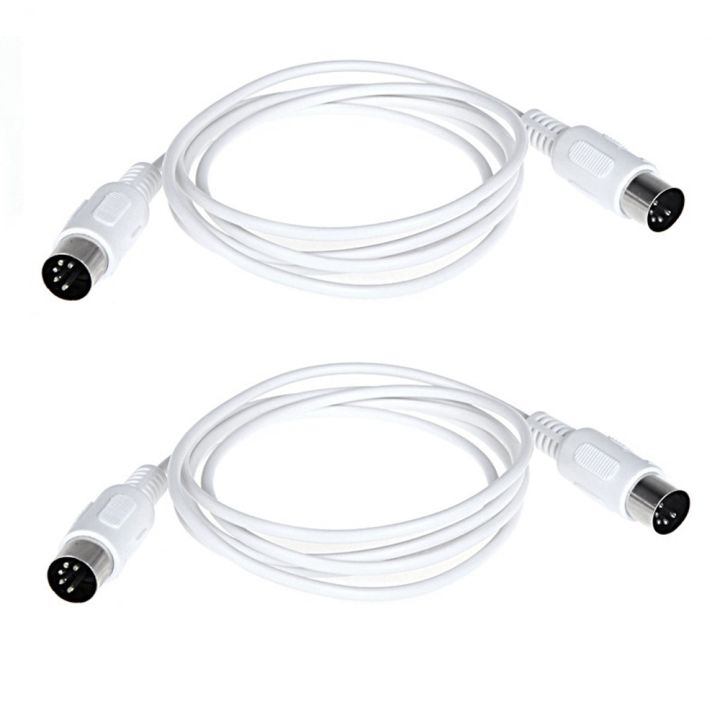 LKPCIGCXM 2Pcs MIDI Extension Cable 5 Pin Male to 5 Pin Male Electric ...