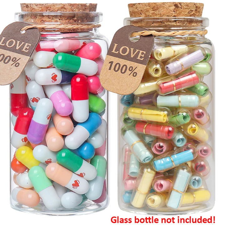 100-500pcs Message Capsule In Bottle Transparent Letter Love Pill ...