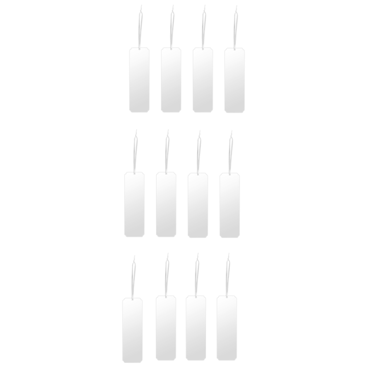 12 Pieces Clear Blank Acrylic Wedding Chair Seat Tags DIY Hanging ...