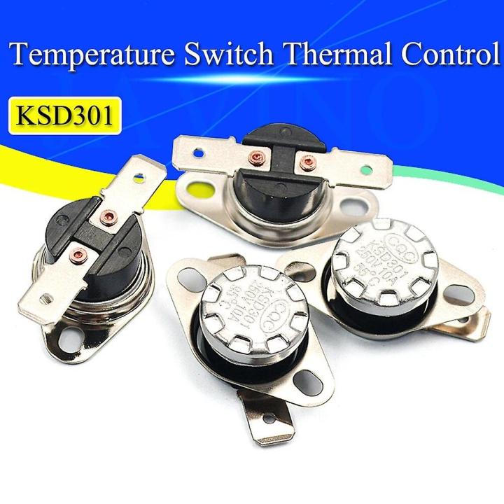 TEMPERATURE SWITCH THERMOSTAT KSD301 80/90/95/145/165/185/195 DEGREE CELSIUS 250VOLT 10 AMPERE ...