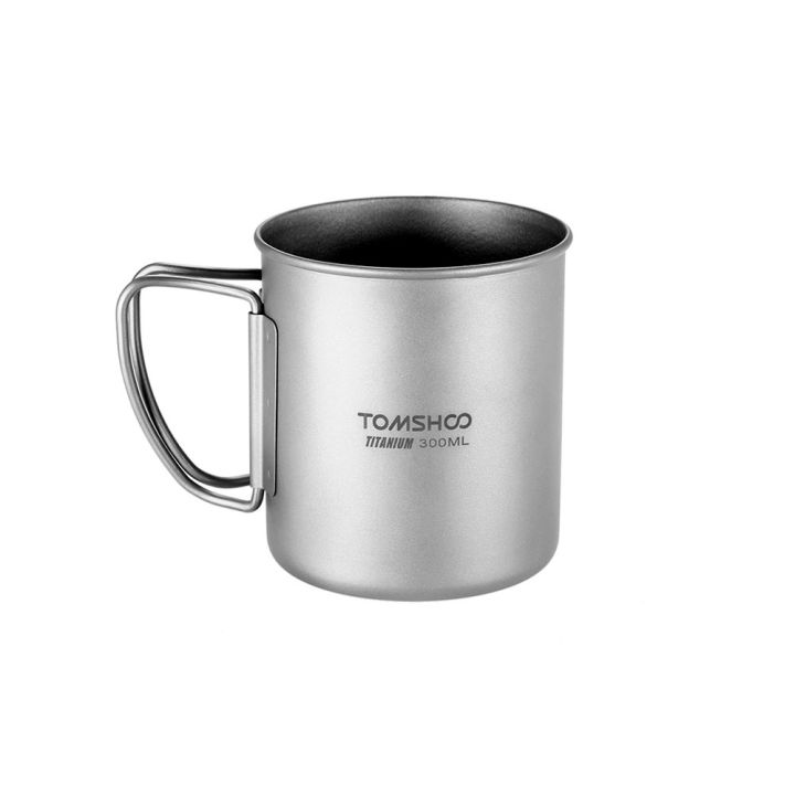 【Good-Love Store】TOMSHOO Water Cup with Lid 420ml Titanium Water Cup ...