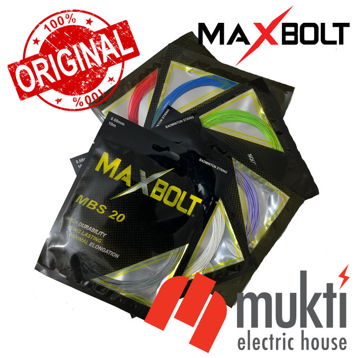Maxbolt MBS 20 Original Badminton String 10 Meter 0.68 mm High ...