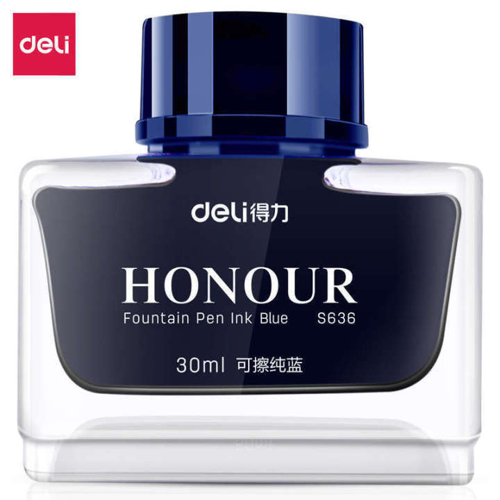 Deli S636 Black/Red/Ink Blue/Erasable Pure Blue Pen Office Bottle Non ...