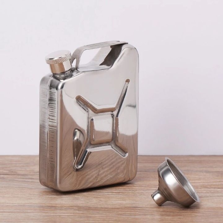 5oz Stainless Steel Jerry Can Hip Flask Liquor Pocket Bottle Men Gift ...