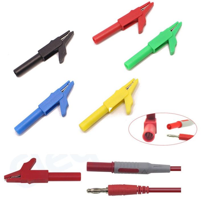 300V/15A Electrical Insulated Crocodile Clip Connector 4mm Banana Plug ...