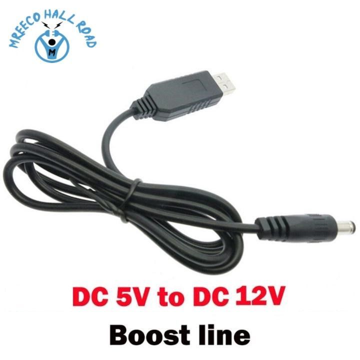 USB power boost line DC 5V to DC 12V Step UP Module USB Converter Adapter Cable 2.1x5.5mm Plug ...
