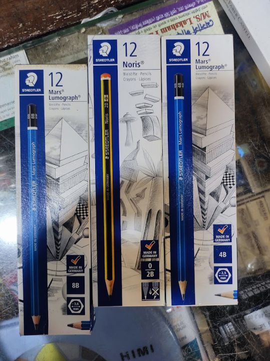 STAEDTLER Noris Mars Lumograph Black Graphite Pencil 2B,4B,8B Pencil 1pcs | Daraz.com.bd