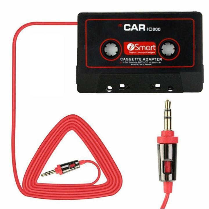 3.5mm Jack Black Car Audio Cassette Tape Stereo Adapter IC880 For CD ...