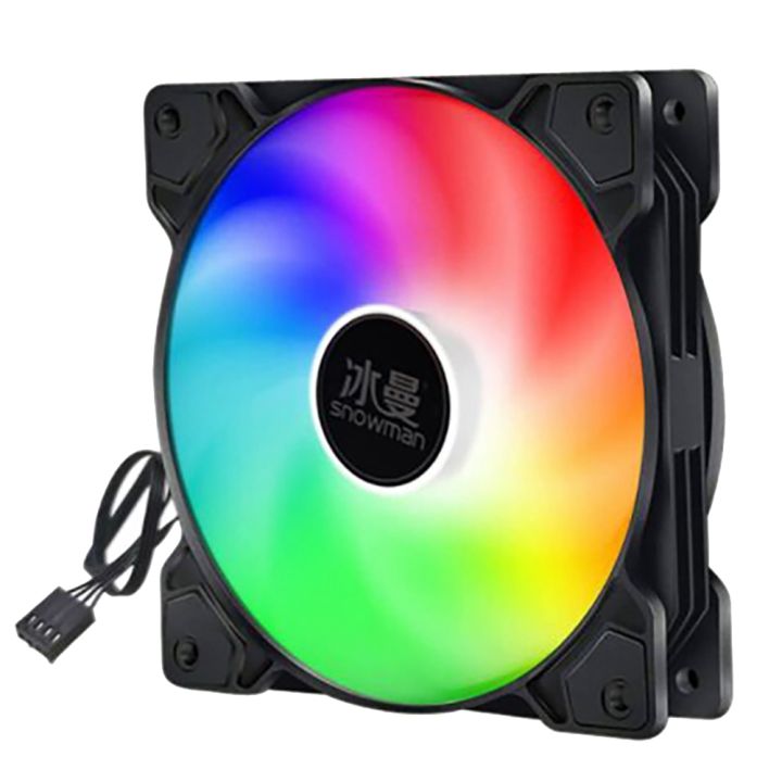 4PIN PWM Computer Case Fan 12cm Silent RGB Desktop Case Cooling Fan CPU ...
