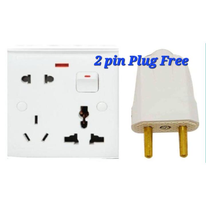 16 A 6 pin multi combined socket (1 pc) | Daraz.com.bd
