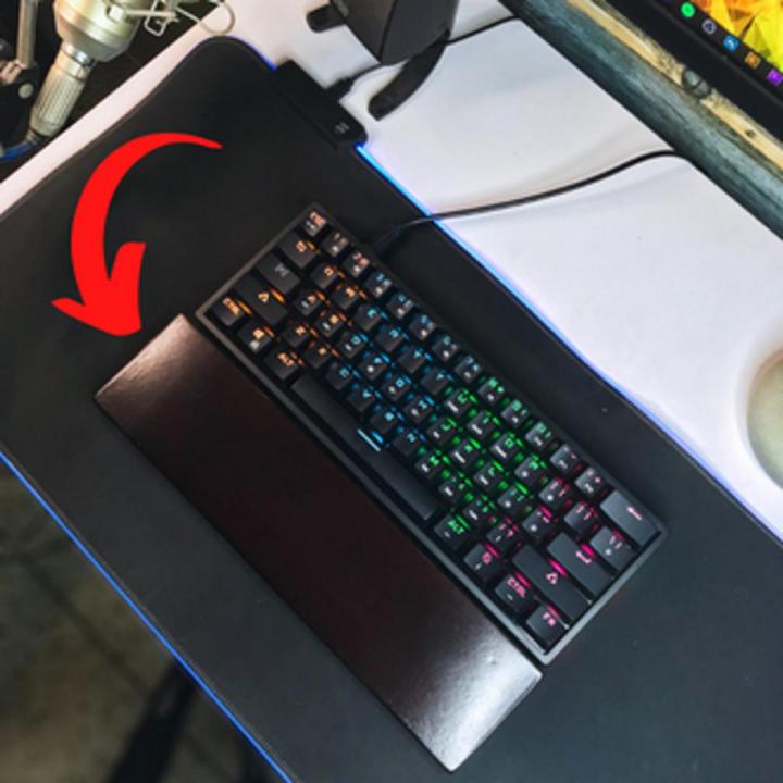 Wooden Wrist Rest - Full Standard Size - Brown- Mechanical Keyboard ...