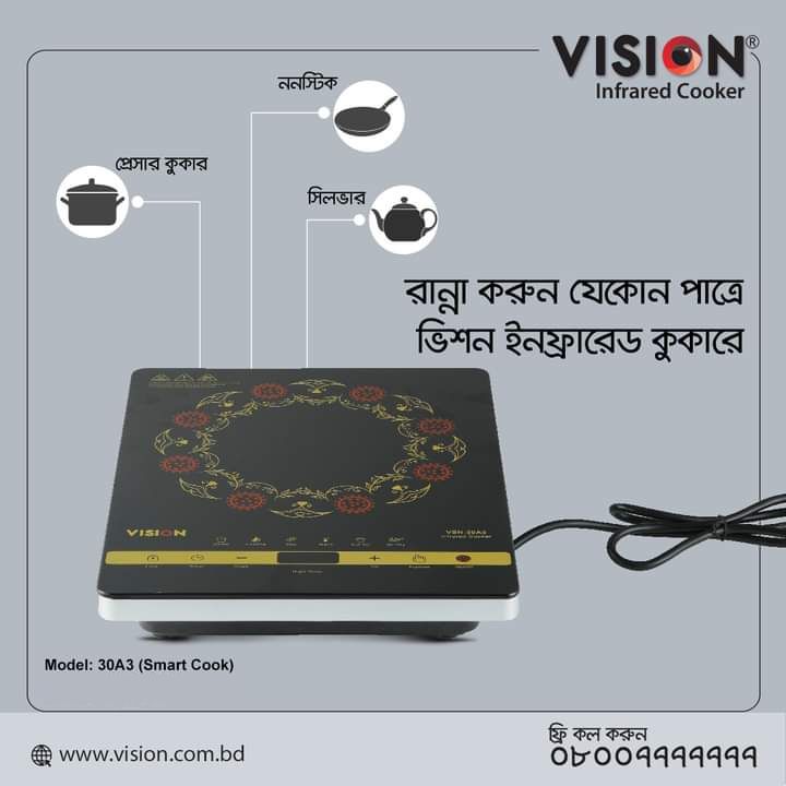 Vision Infrared Cooker RE-VSN-XI-30A3 | Daraz.com.bd