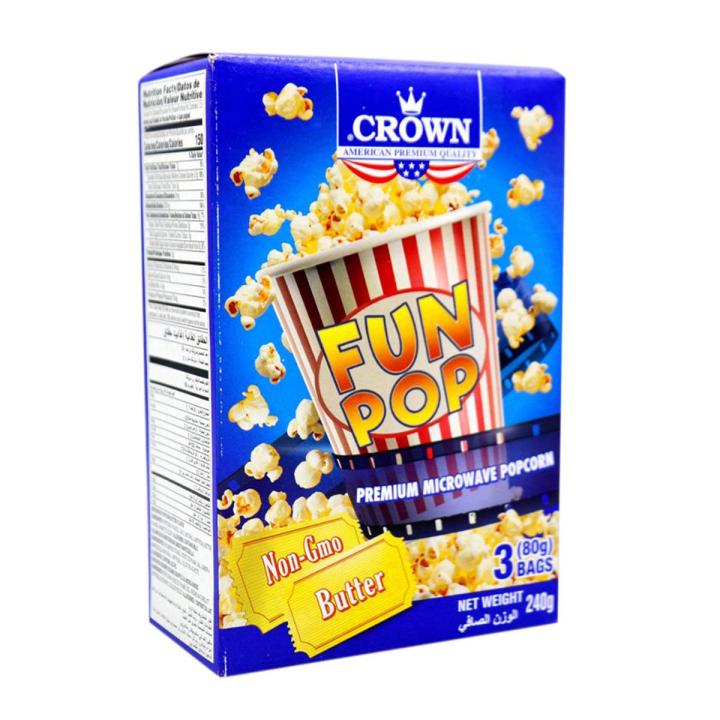 Crown Fun Pop Corn Butter 240 gm | Daraz.com.bd