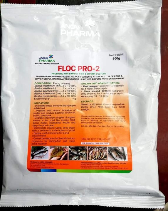 FLOC PRO-2 500gm , Best Biofloc Probiotic & Other Fish Farming (GMP-WHO ...