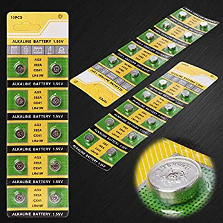 LR41/392A/AG3 Alkaline Battery - 10Pcs | Daraz.com.bd