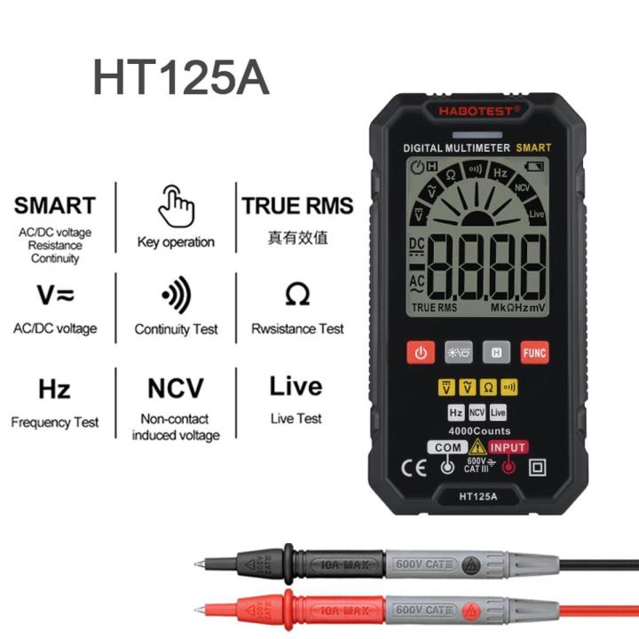 Smart Digital Multimeter Professional Tester 600V DC Voltage ...