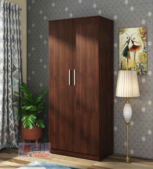 Iovery Antique Secure 2-Door Wardrobe with Reflect mirror and Lock ...