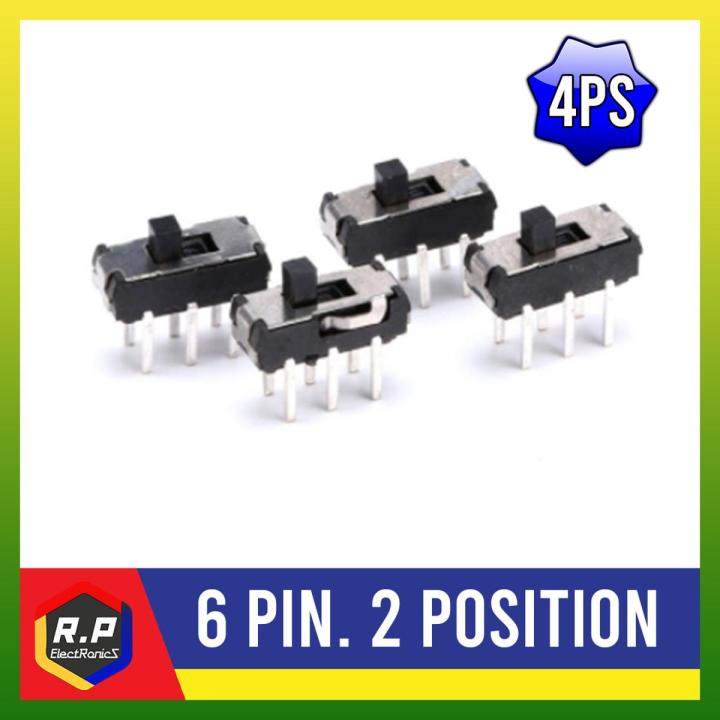 [4ps] Slide Switch 2 Position 6 Pin Toggle Switch For Pcb Dpdt Vertical
