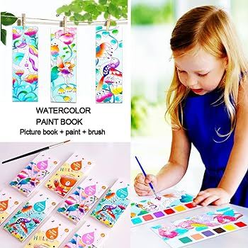 Watercolor Notepad For Kids, Including 20 Sheets And A Painting Brush ...