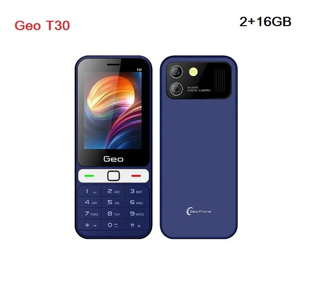 Geo T30 Android 4G Button Phone Dual Sim Touch Dispaly | Daraz.com.bd
