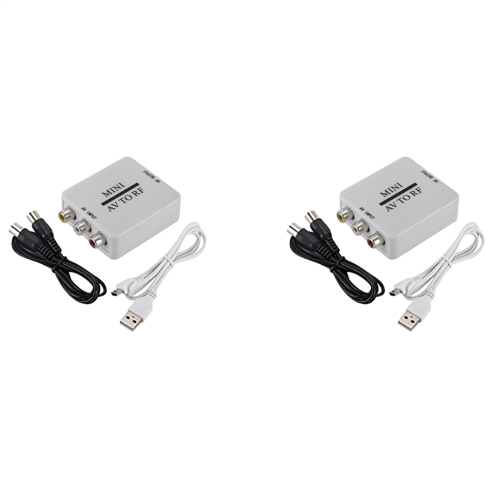2X RCA / A / V Composite Video Cable to RF / Coaxial / Coaxial ... 2X RCA / A / V Composite Video Cable to RF / Coaxial / Coaxial ...