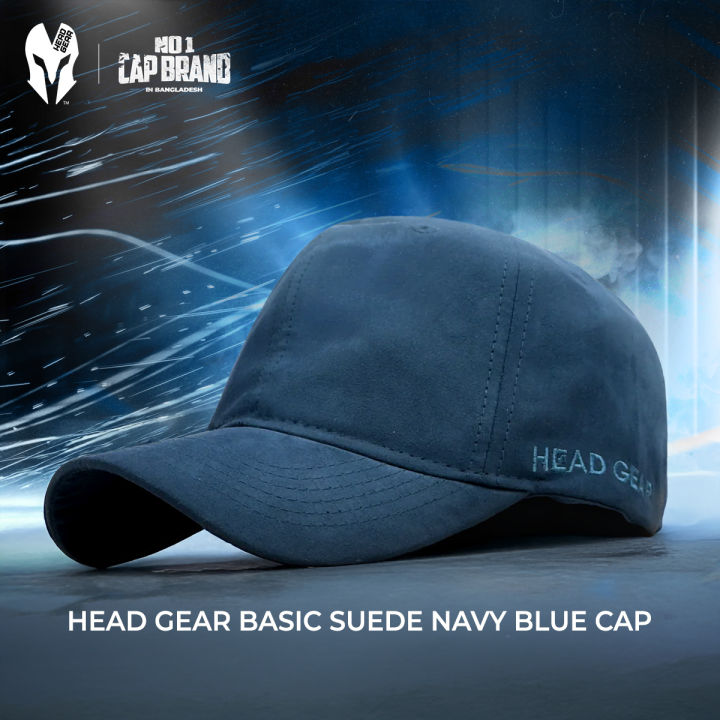 HEAD GEAR BASIC SUEDE NAVY BLUE CAP | Daraz.com.bd