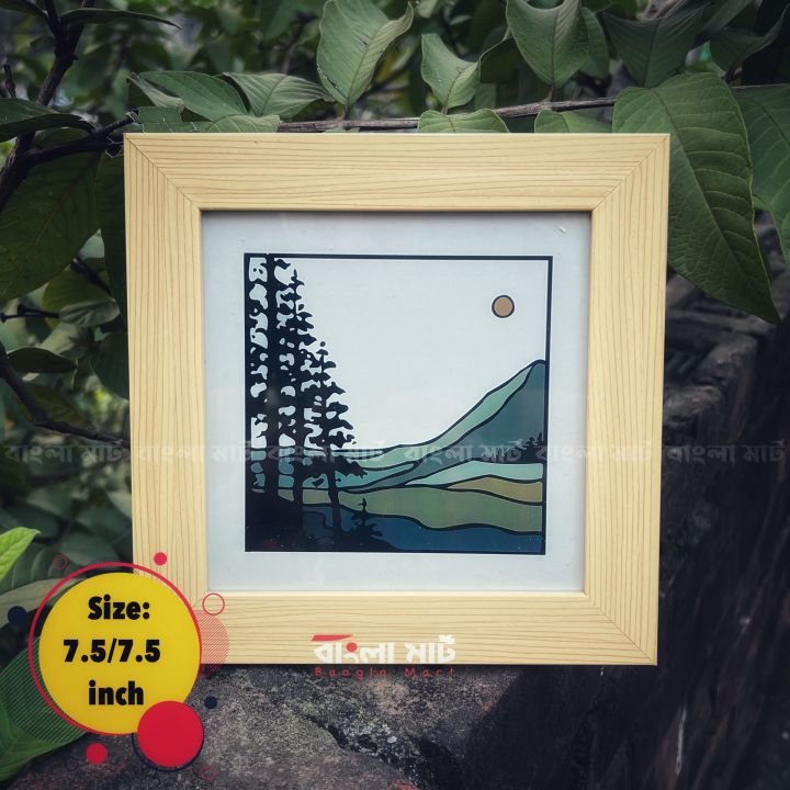 Fiber Art Square Wooden Color Photo Frame for Wall Decoration/Photo ...