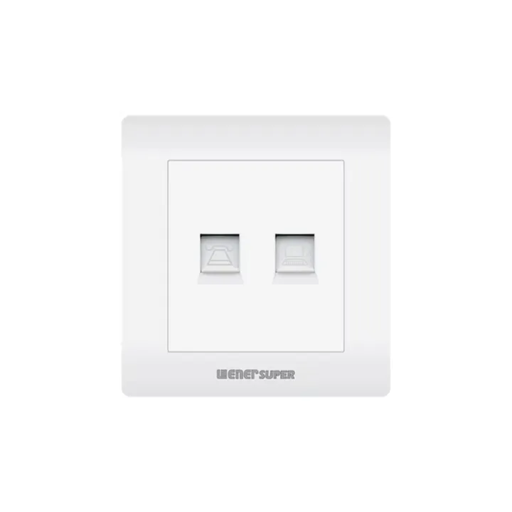 Wener Super Series Telephone & CAT-6 Data Internet Network Jack Plug ...