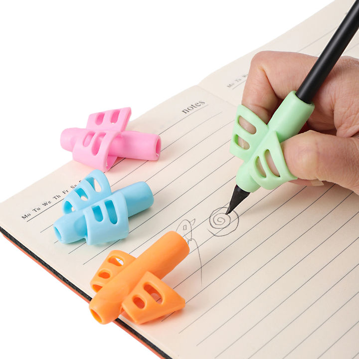 3 Pcs/set Writing Pencil Pen Gripper (2-finger) Holders for Children ...