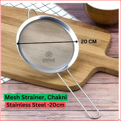 Mesh Strainer , Chakni - Stainless Steel -20cm | Daraz.com.bd