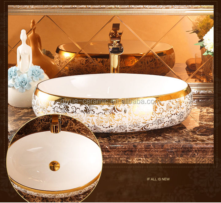 Progressive - ceramic basin design Black flower Artistic basin wash ...